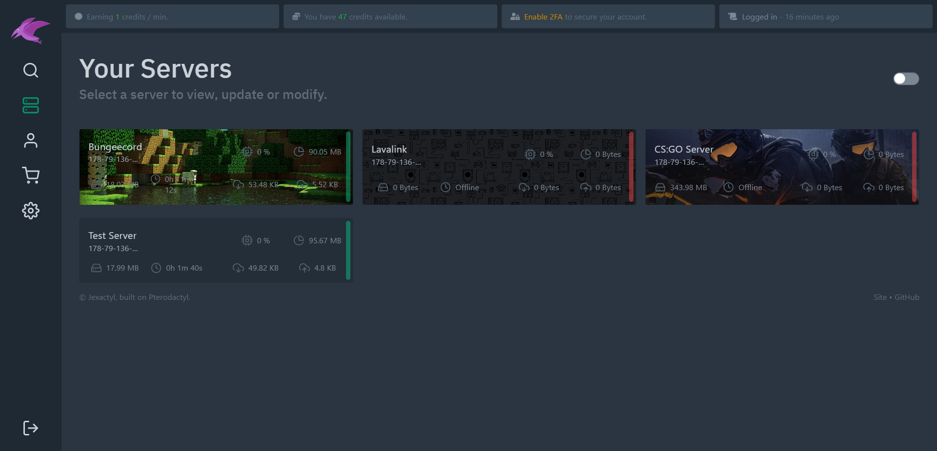 GitHub - Businesseeker/Dashy: Jexactyl is a fast, advanced and customisable game management ...